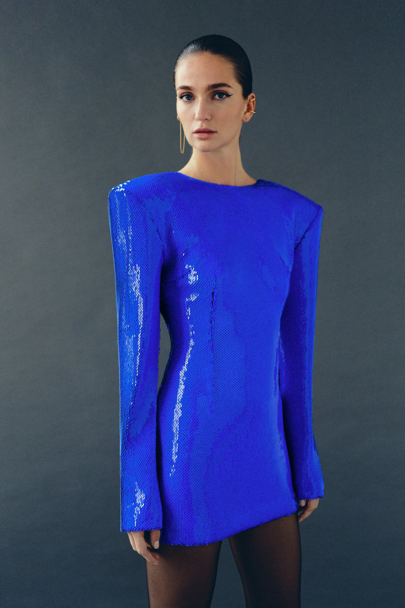ANDROMEDA BLUE MINI DRESS